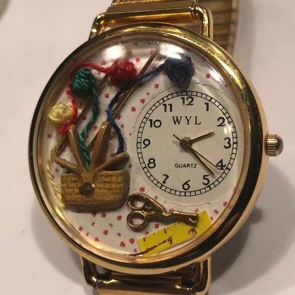 WYL | Accessories | Aloha Whimsical Watch Knitting Great Metal Band ...